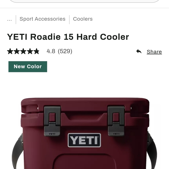 Yeti | Other | Yeti Roadie 5 Hard Cooler Maroon | Poshmark